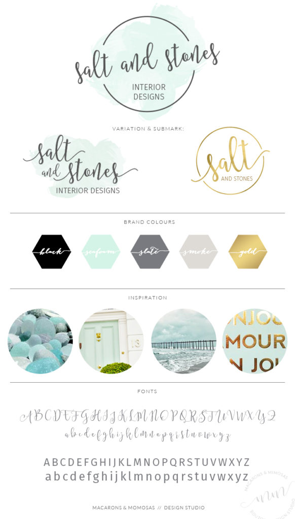 Salt & Stones Logo Set • Macarons and Mimosas