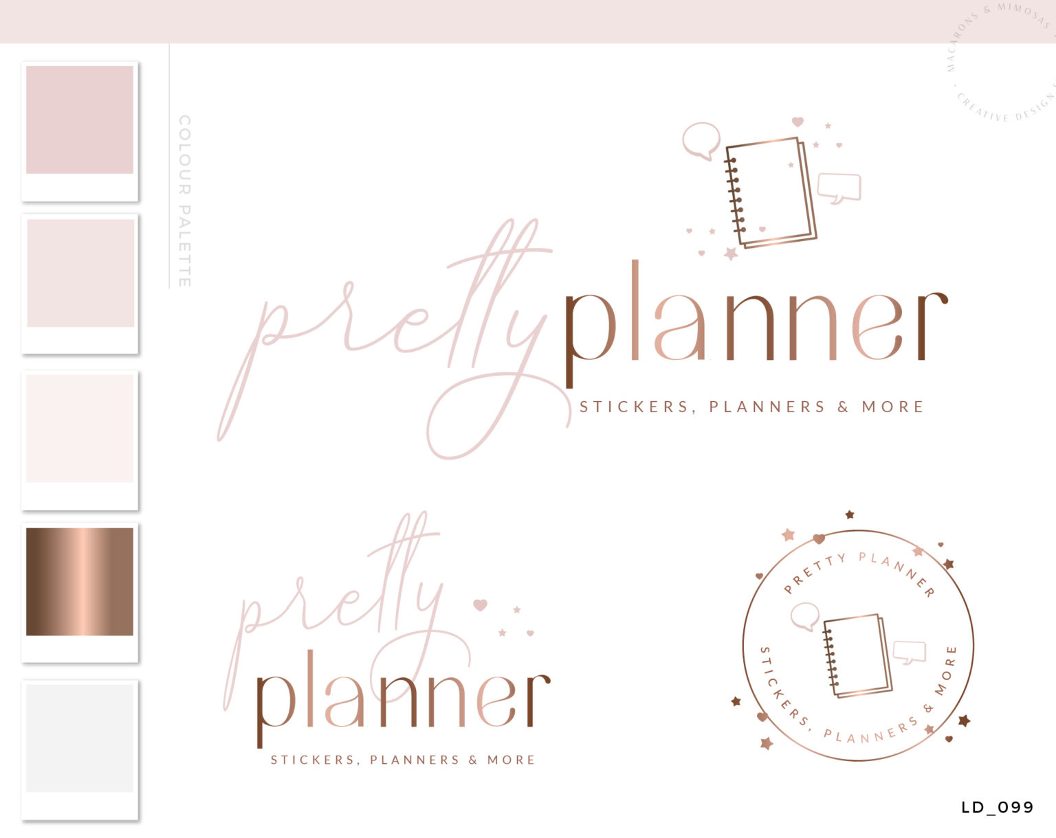 Planner Sticker Brand Logo • Macarons and Mimosas