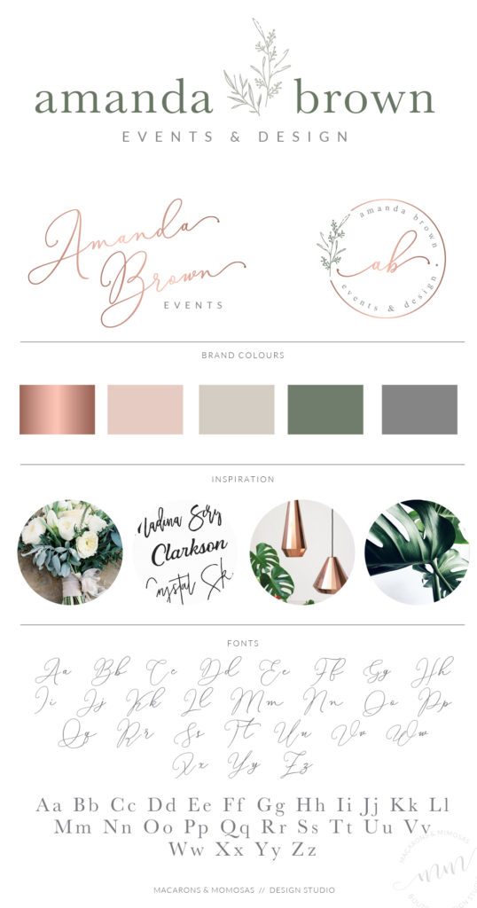 Floral Boho Boutique Logo • Macarons and Mimosas