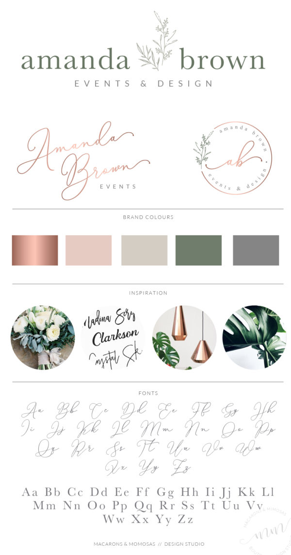 Floral Boho Boutique Logo • Macarons and Mimosas