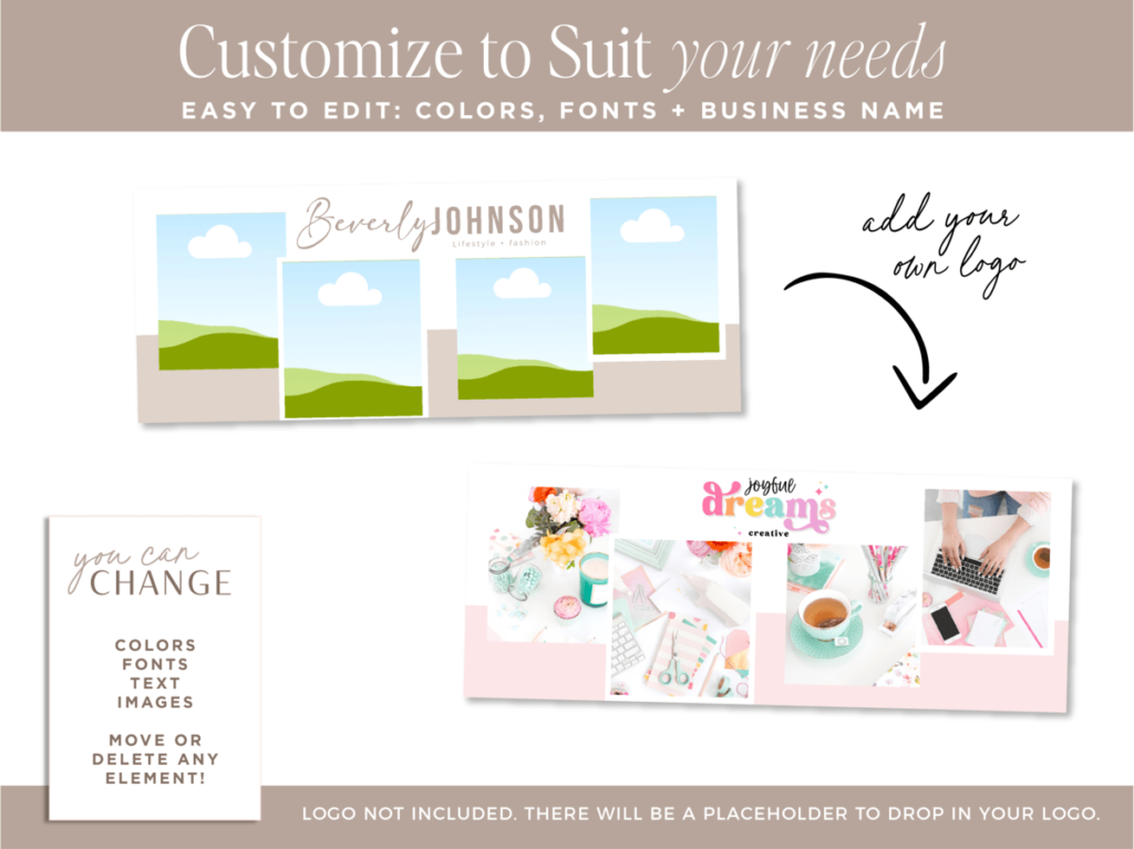 Facebook Banner Collage Template • Macarons and Mimosas