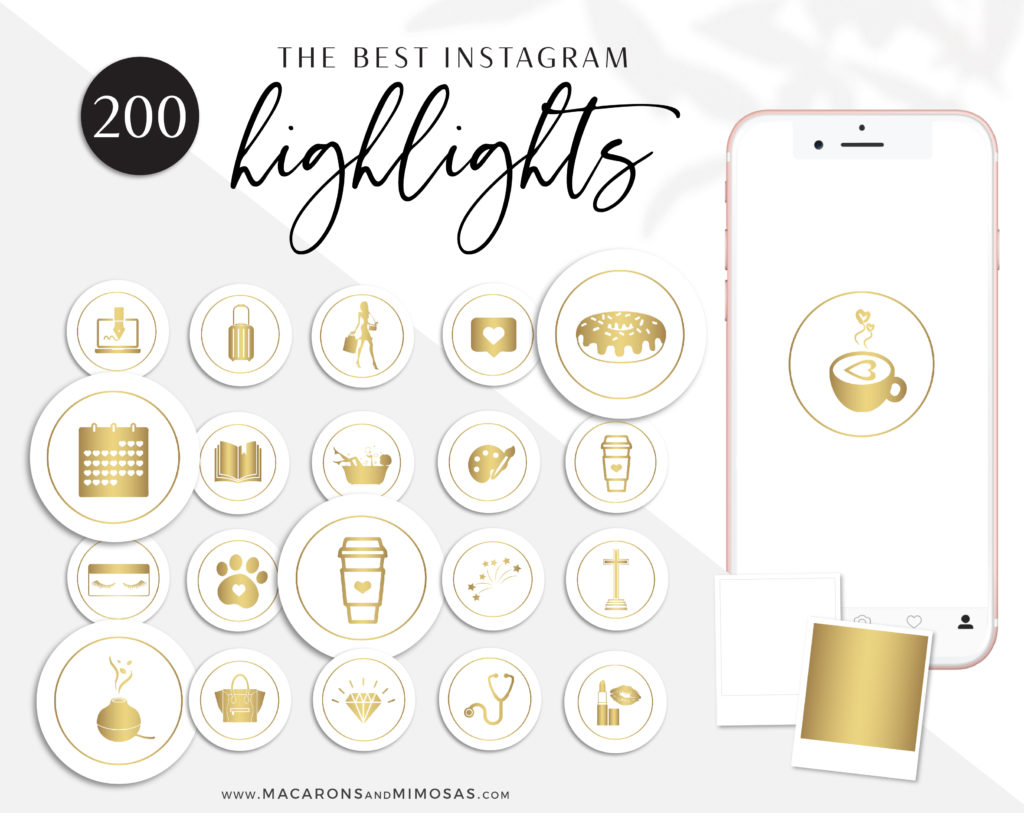 Yellow Gold Instagram Covers • Macarons and Mimosas