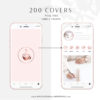 Rose Gold Marble Highlight Covers • Macarons and Mimosas
