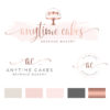 Bunt Cake Logo Design Rose Gold • Macarons and Mimosas