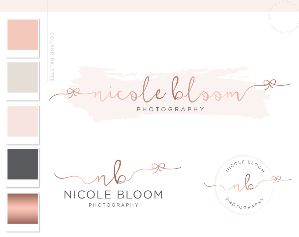 Bow Logo Kit :: Brook Miller Premade Branding Design