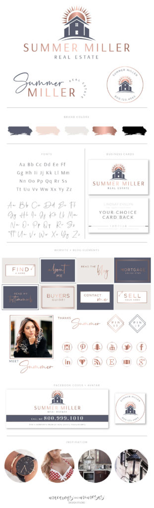 Summer Miller Logo Set • Macarons and Mimosas