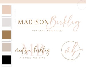 Elegant Feminine Signature Logo • Macarons and Mimosas