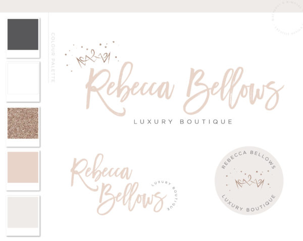 Rebecca Bellows Logo Set • Macarons and Mimosas
