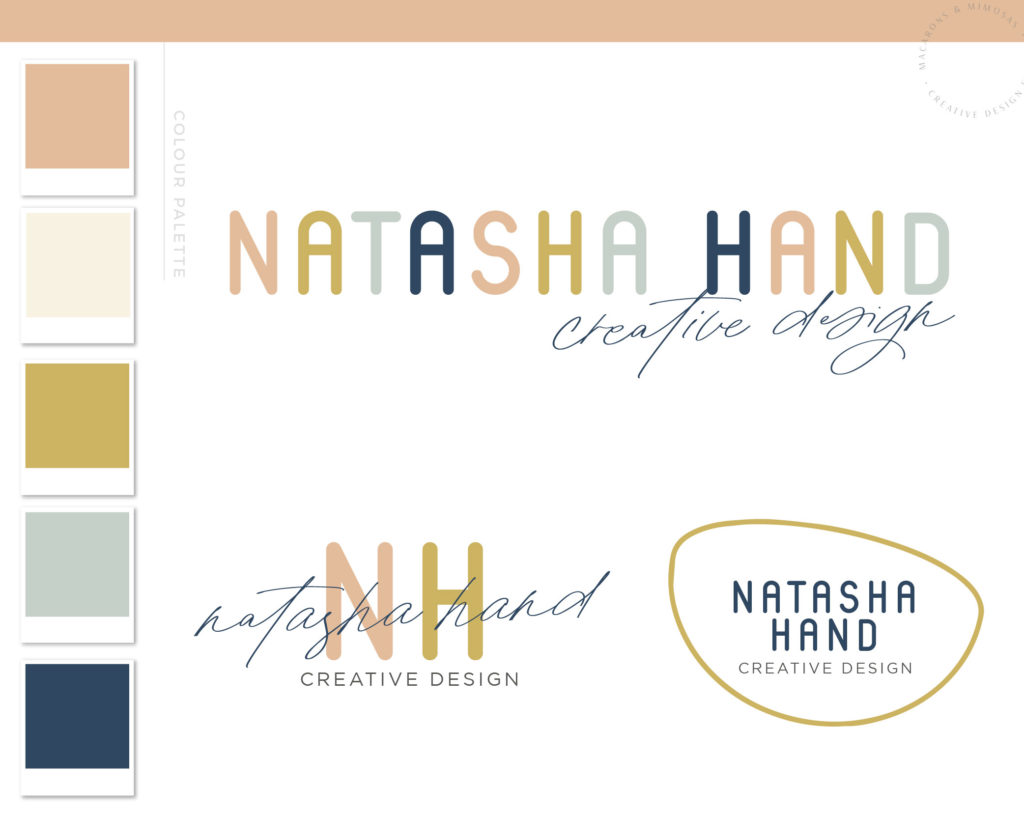 Natasha Hand Logo Set • Macarons and Mimosas