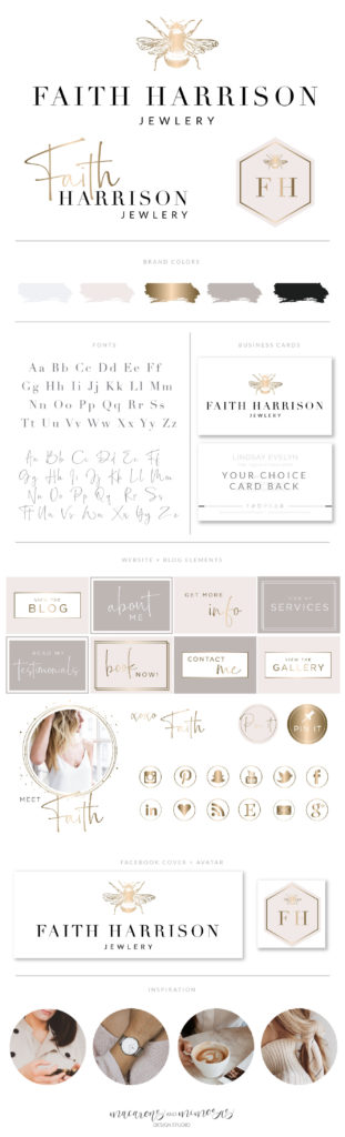 Faith Harrison Logo Set • Macarons and Mimosas