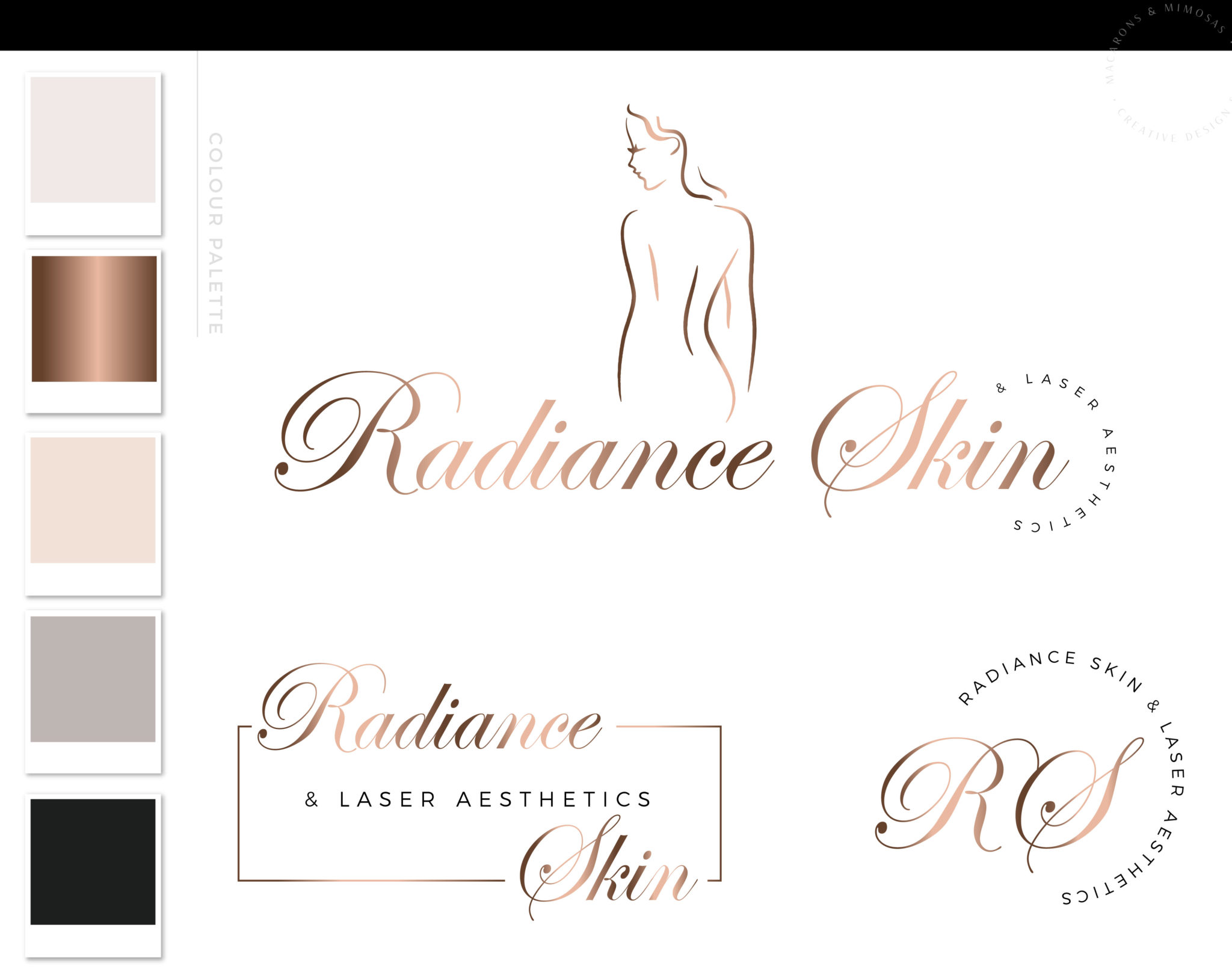 Radiance Skin Logo Set • Macarons and Mimosas