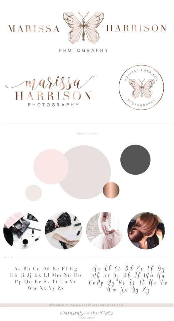 Marissa Harrison Logo Set • Macarons and Mimosas