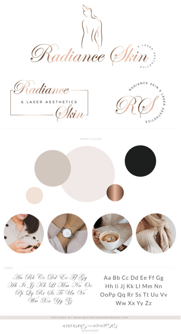 Radiance Skin Logo Set • Macarons and Mimosas