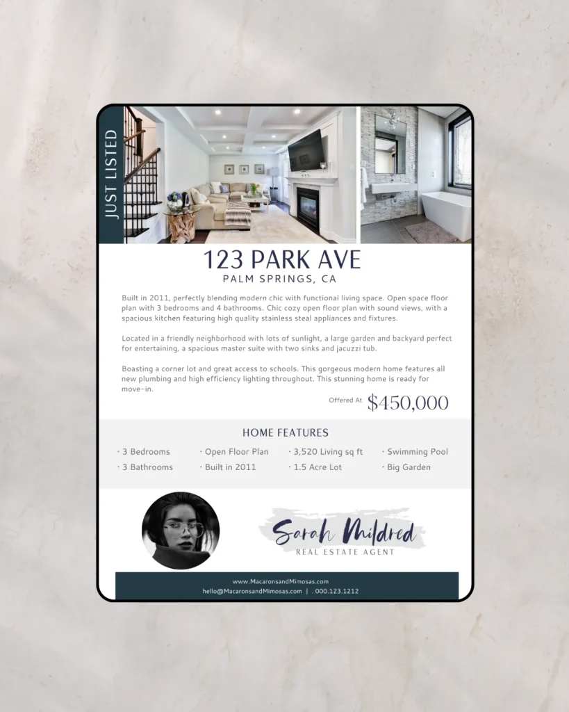Broker Open House Invitation Template | Canva Realtor Flyer