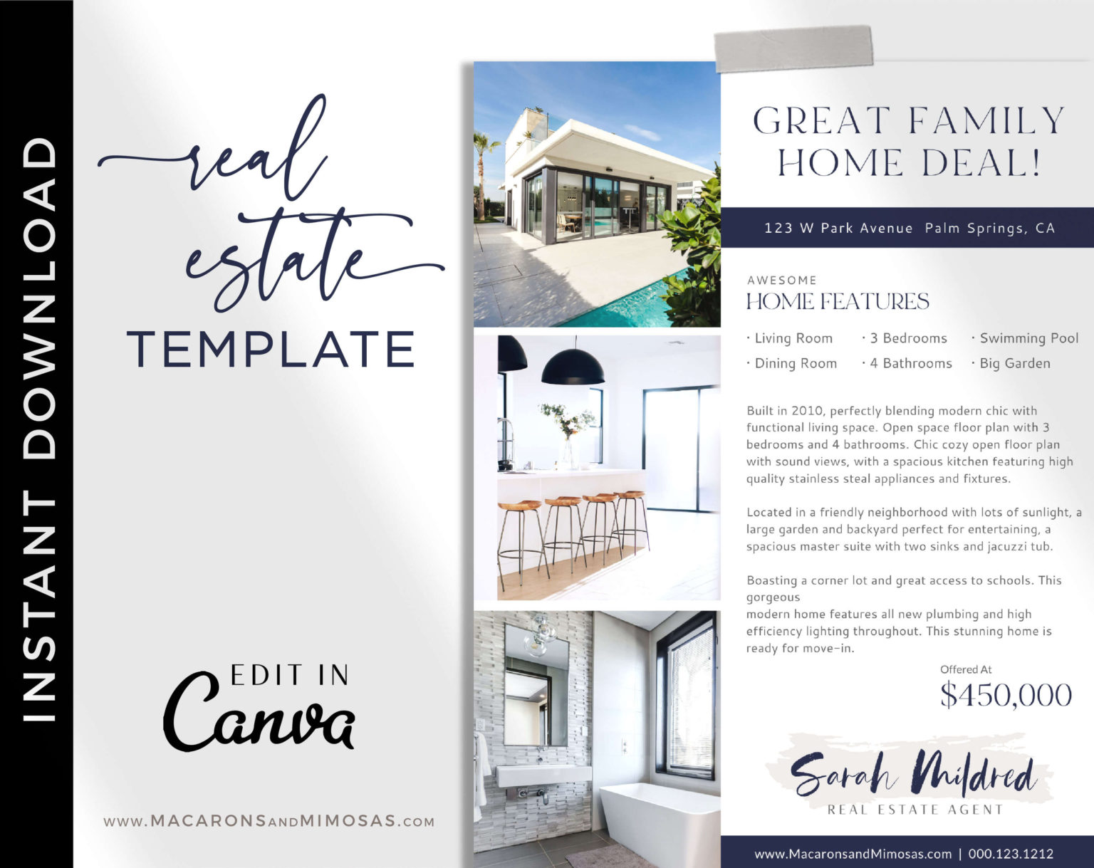Real Estate Listing Flyer edit in Canva