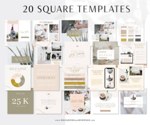 Instagram Boho Templates Canva // Paisley • Macarons and Mimosas