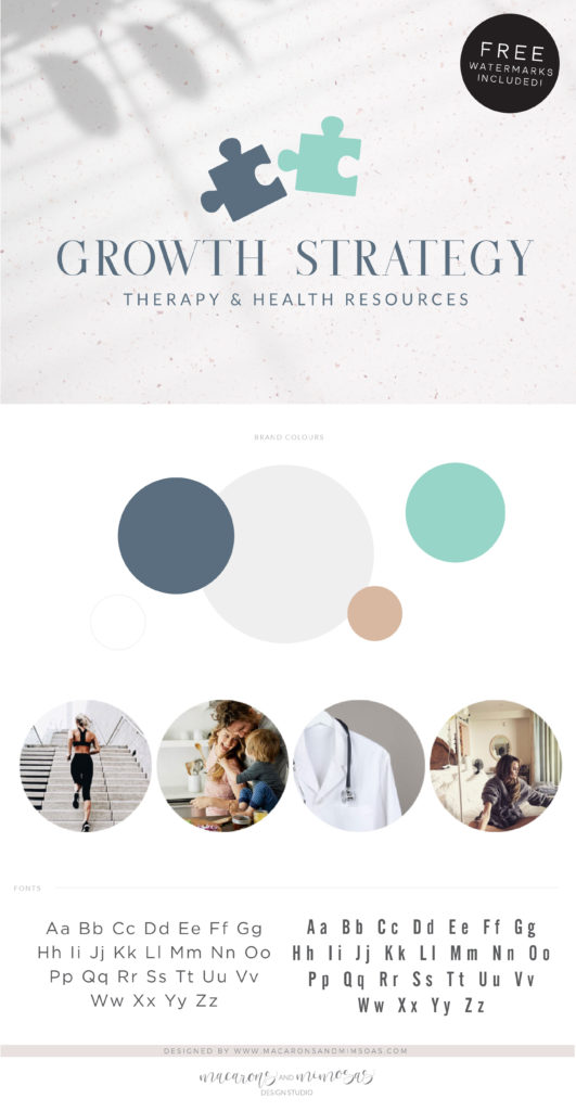 Growth Strategy Logo Design • Macarons and Mimosas