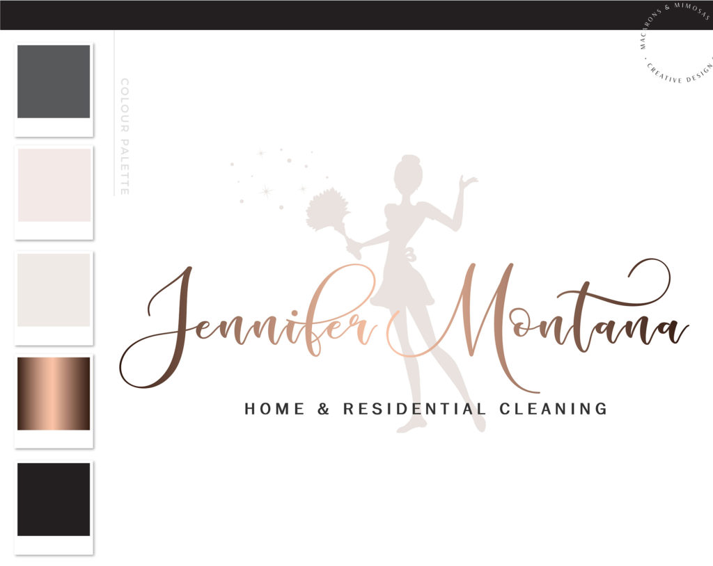Jennifer Montana Logo Design • Macarons and Mimosas