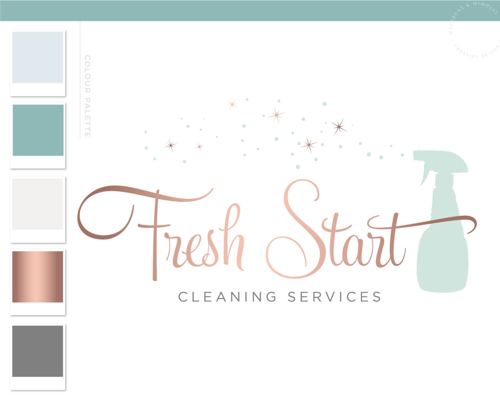 Fresh Start Logo Design • Macarons and Mimosas