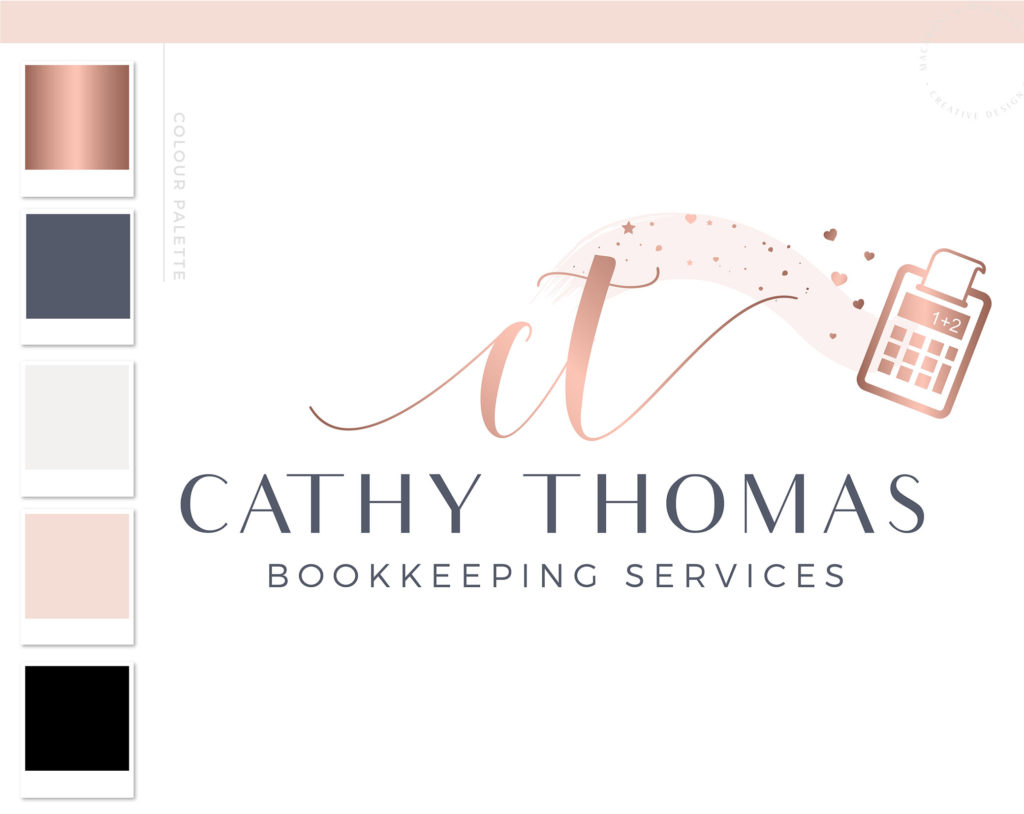 Cathy Thomas Logo Design • Macarons and Mimosas