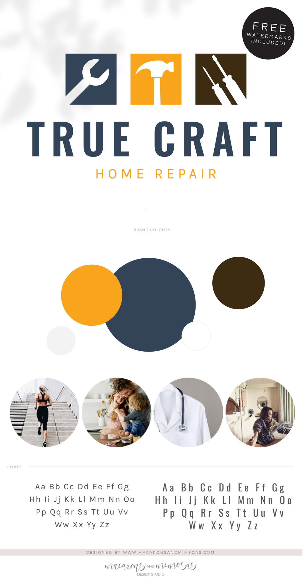 True Craft Logo Design • Macarons and Mimosas