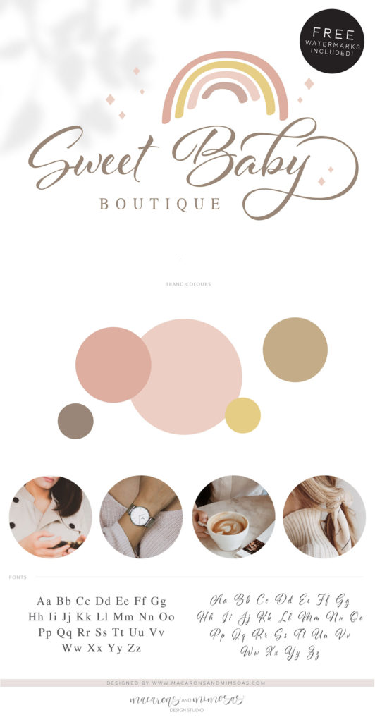 Sweet Baby Logo Design • Macarons and Mimosas