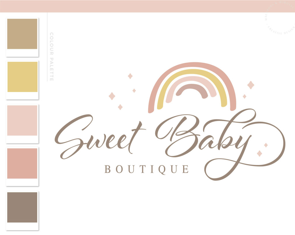 Sweet Baby Logo Design • Macarons and Mimosas