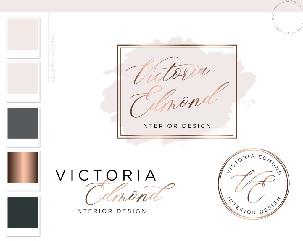 Victoria Edmond Logo Set • Macarons and Mimosas