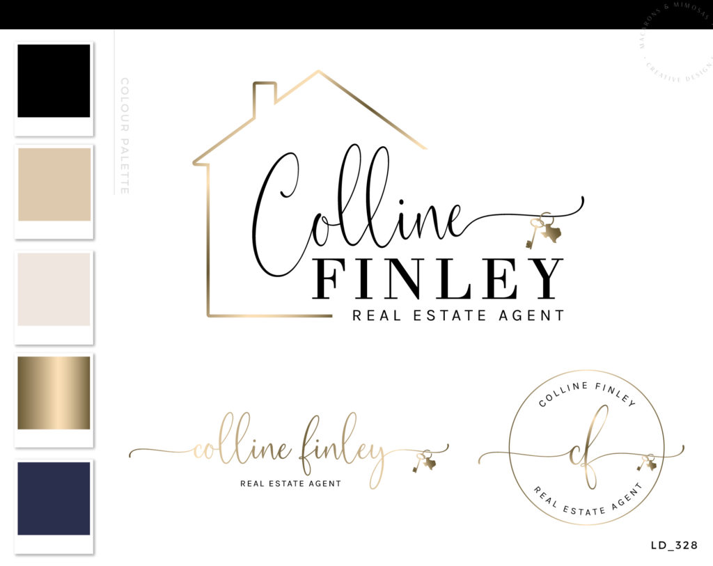 Texas Real Estate Logo Design • Macarons and Mimosas