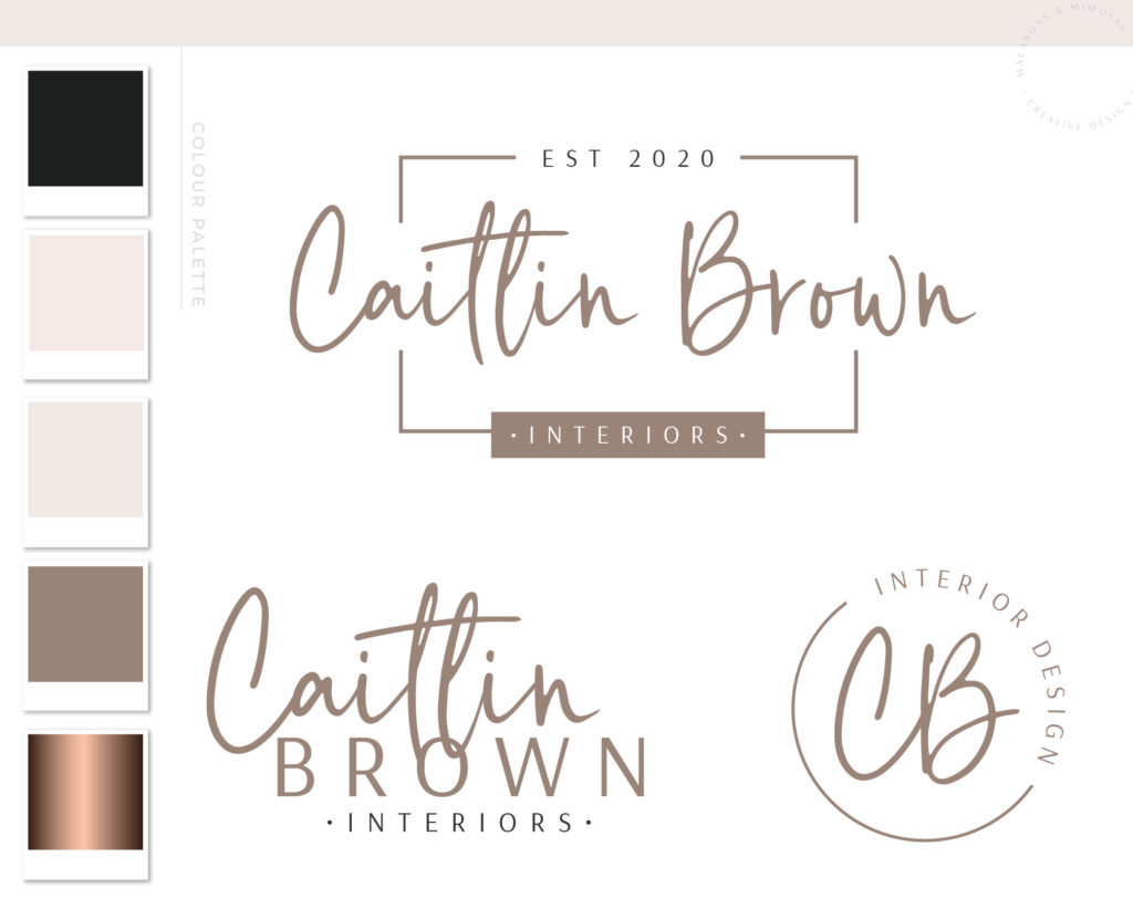 Signature Logo Design • Macarons and Mimosas