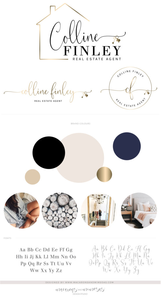 Texas Real Estate Logo Design • Macarons and Mimosas