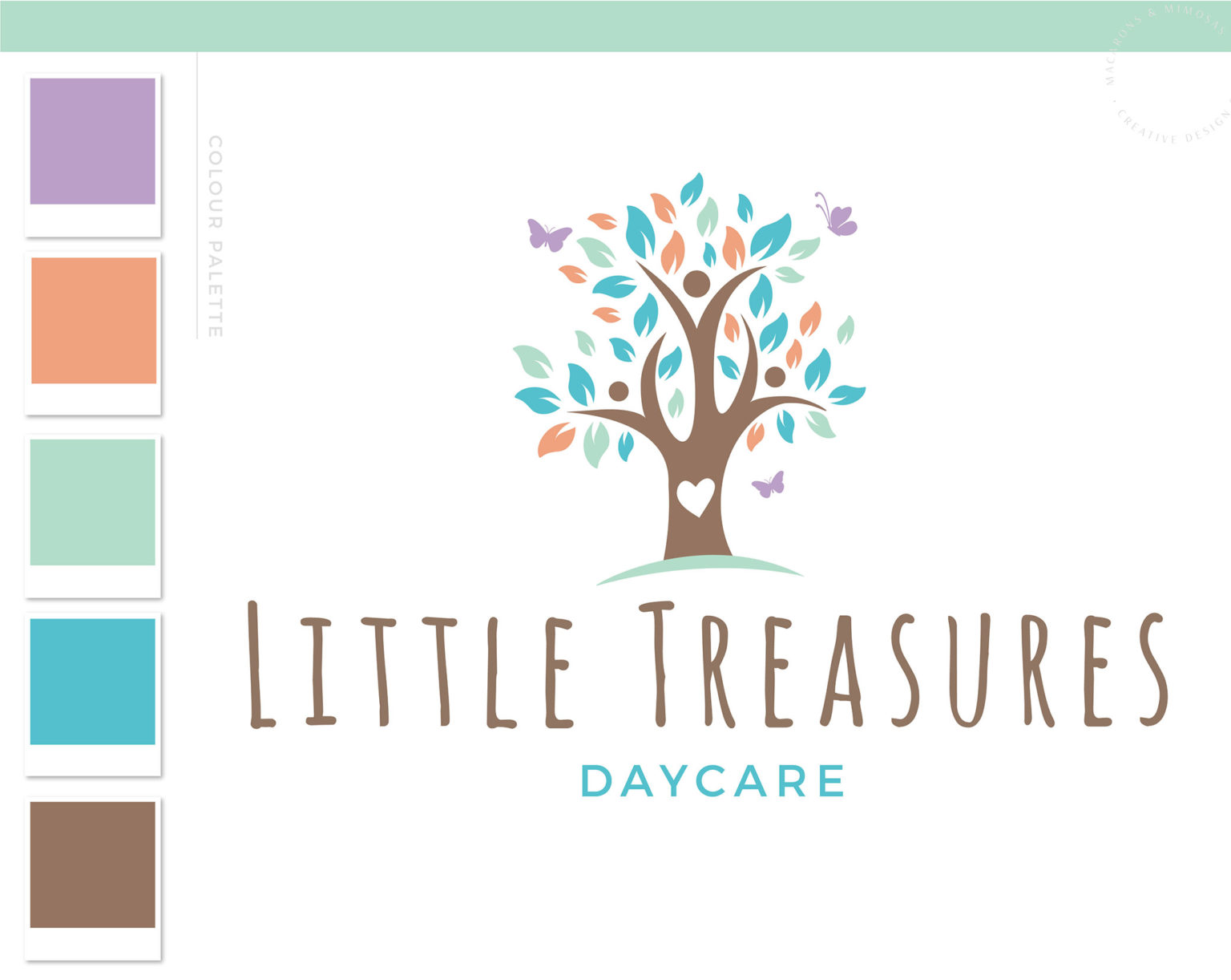 Little Treasures Logo Design • Macarons and Mimosas