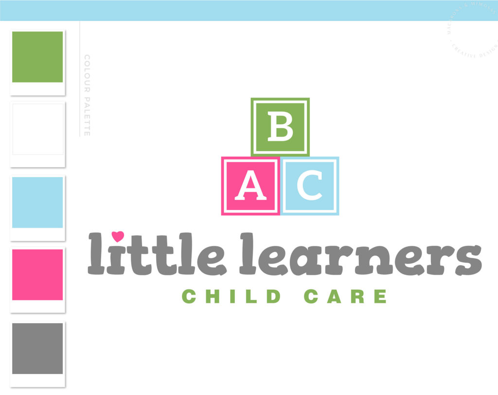 Little Learners Logo Design • Macarons and Mimosas