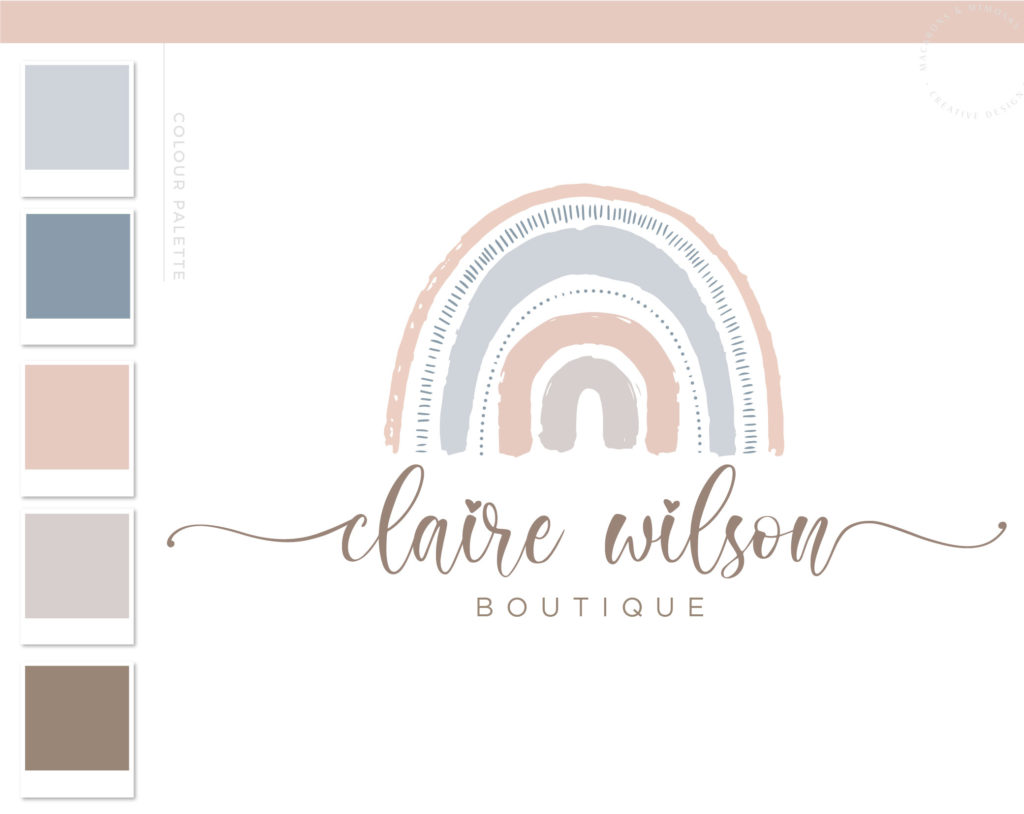 Claire Wilson Logo Design • Macarons and Mimosas