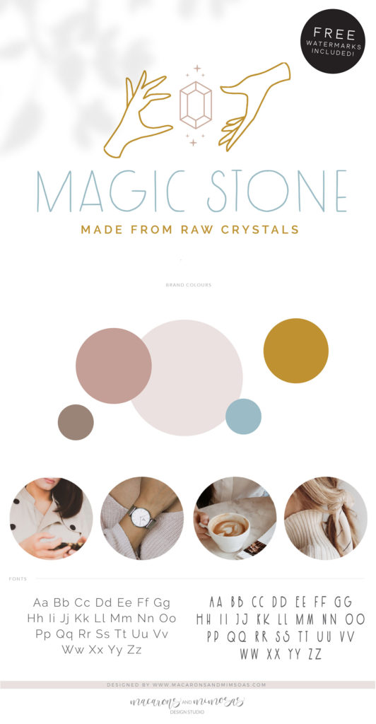 Magic Stone Logo Design • Macarons and Mimosas
