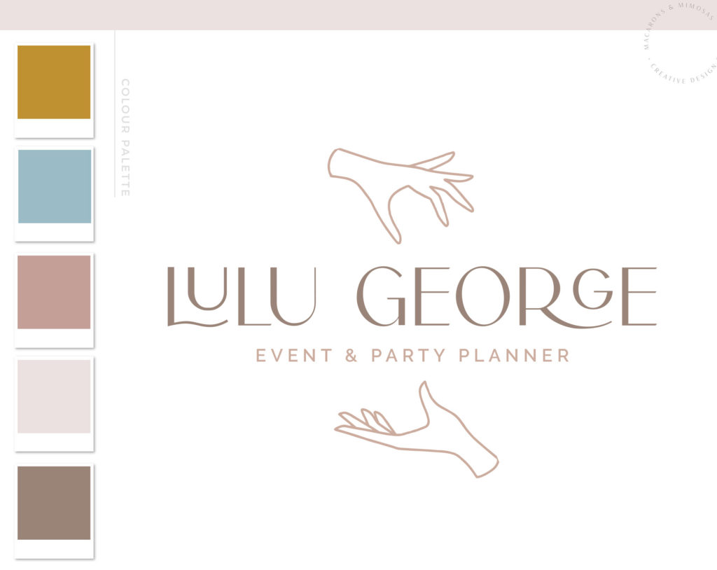 Lulu George Logo Design • Macarons and Mimosas