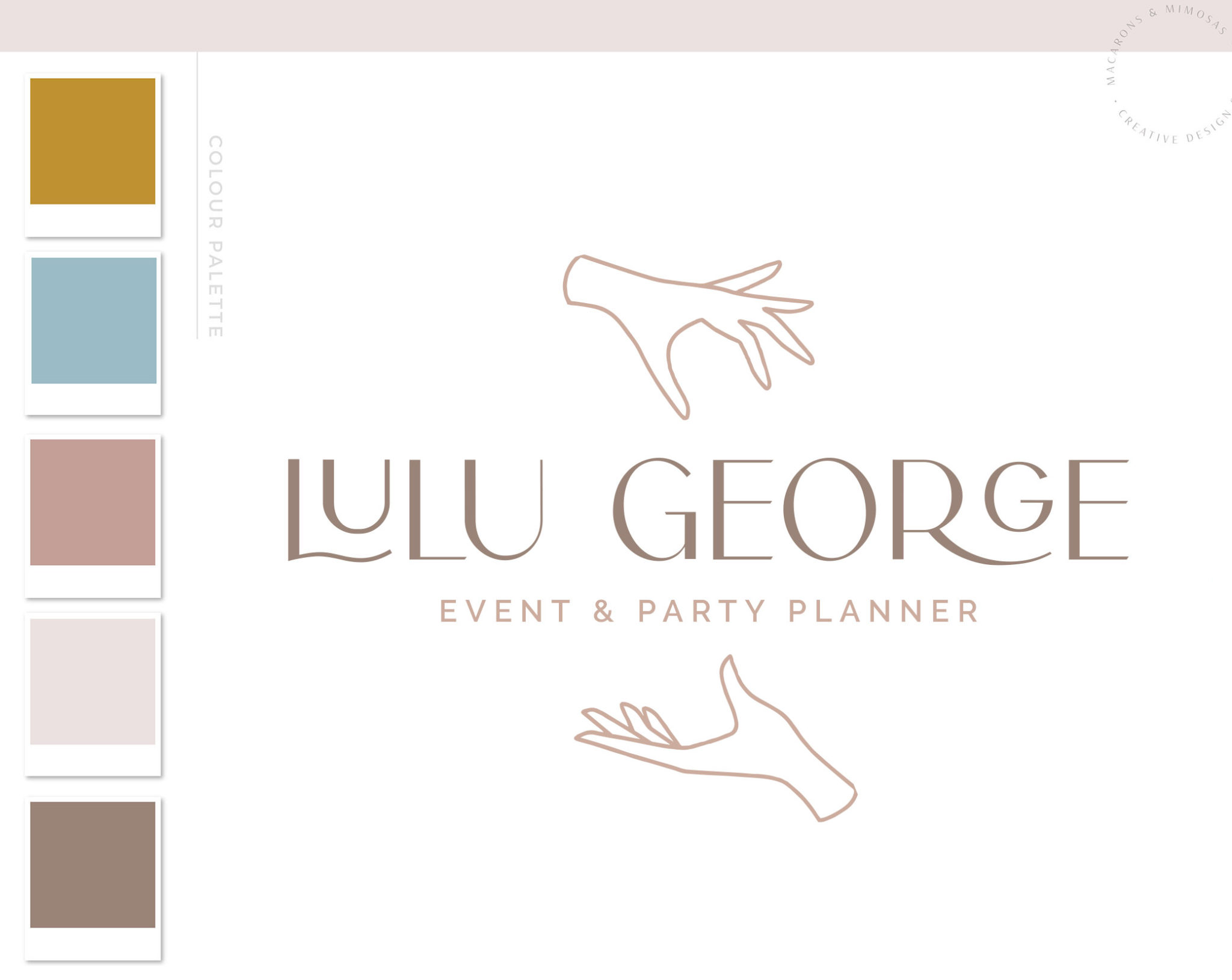 Lulu George Logo Design • Macarons and Mimosas