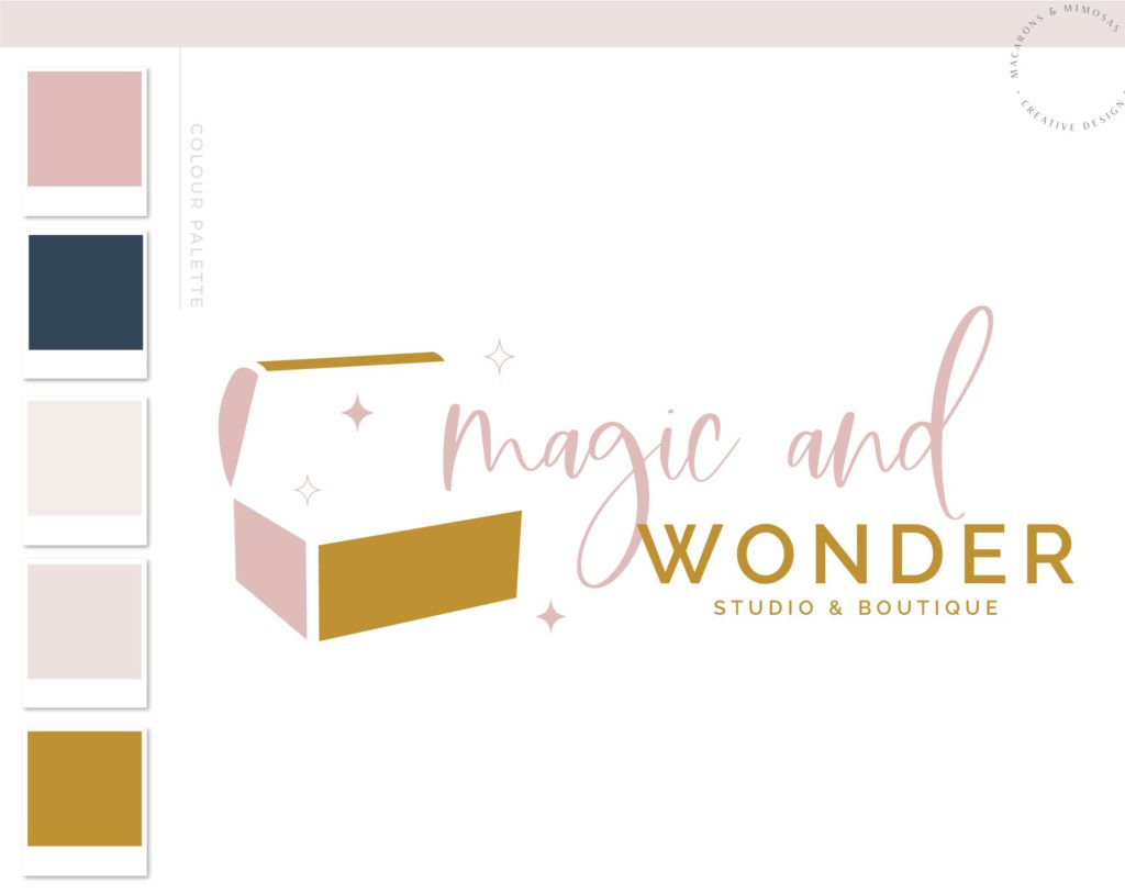Magic and Wonder Logo Design • Macarons and Mimosas