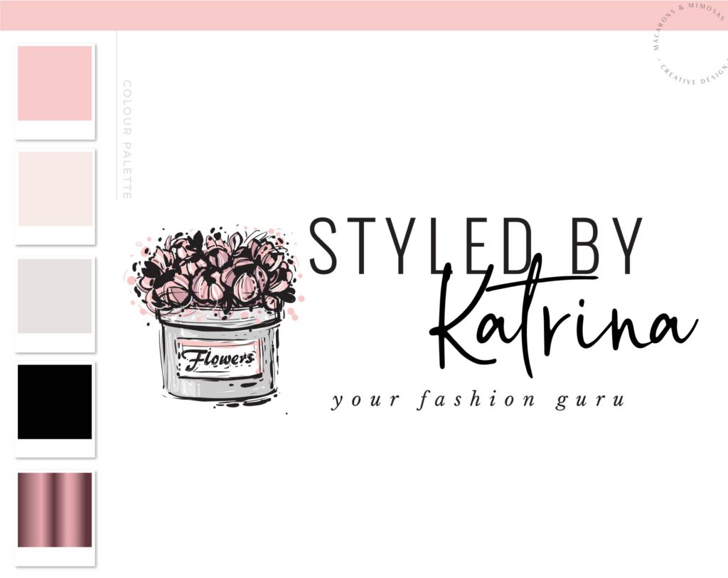 Styled by Katrina Logo Design • Macarons and Mimosas