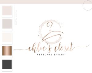 Chloe's Closet Logo Design • Macarons and Mimosas