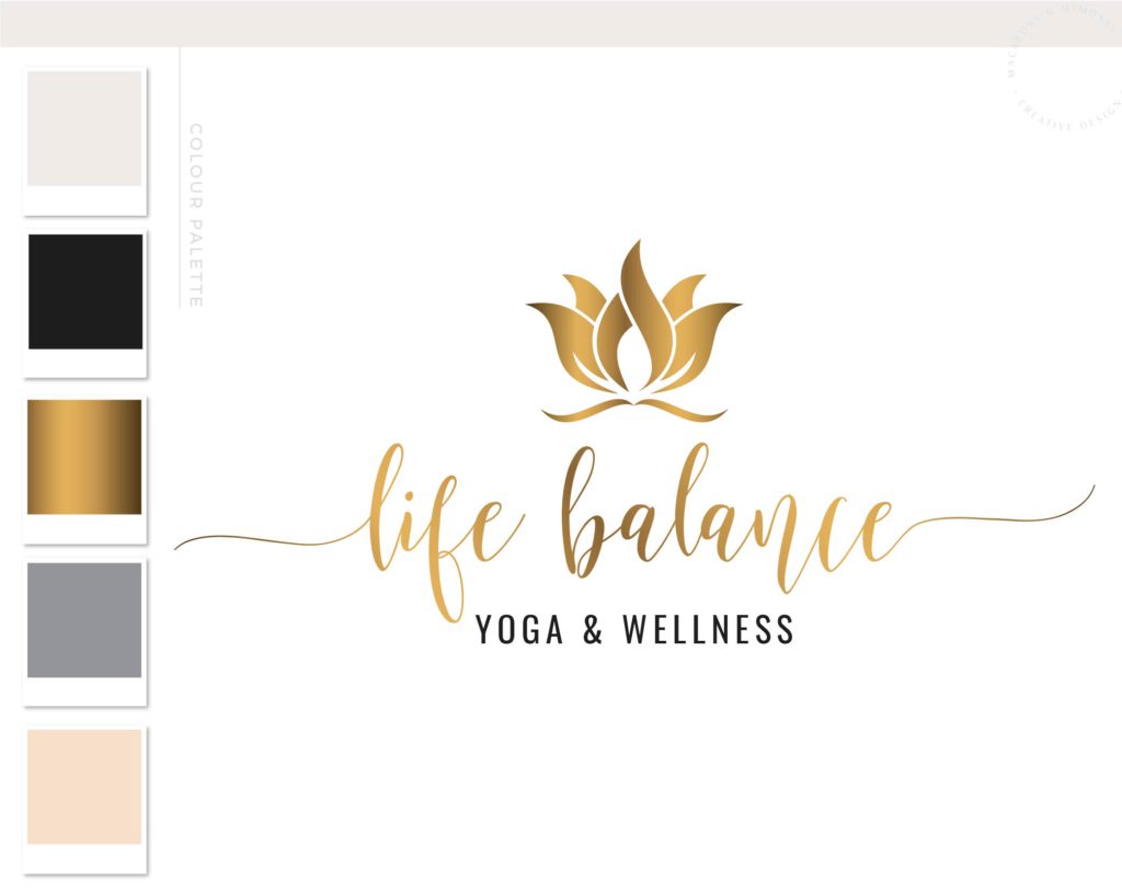 Life Balance Logo Design • Macarons and Mimosas