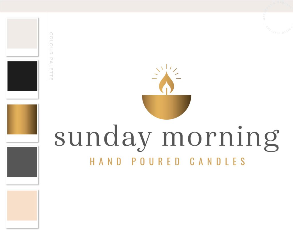 Sunday Morning Logo Design • Macarons and Mimosas