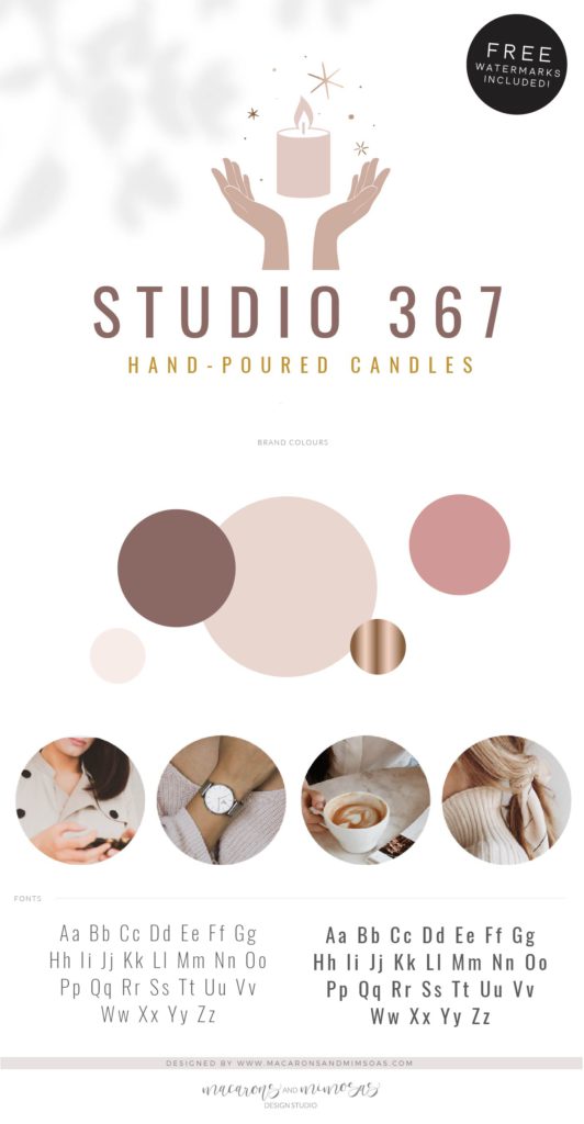Studio 367 Logo Design • Macarons and Mimosas