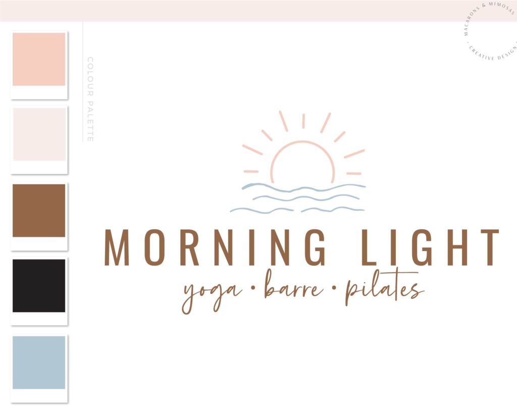 Morning Light Logo Design • Macarons and Mimosas