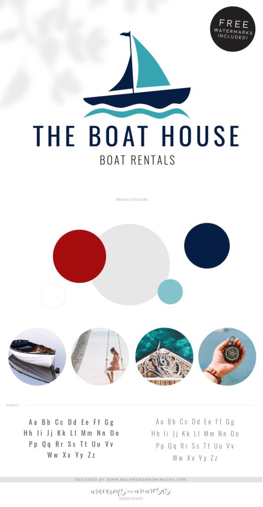The Boat House Logo Design • Macarons and Mimosas