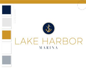 Lake Harbor Logo Design • Macarons and Mimosas