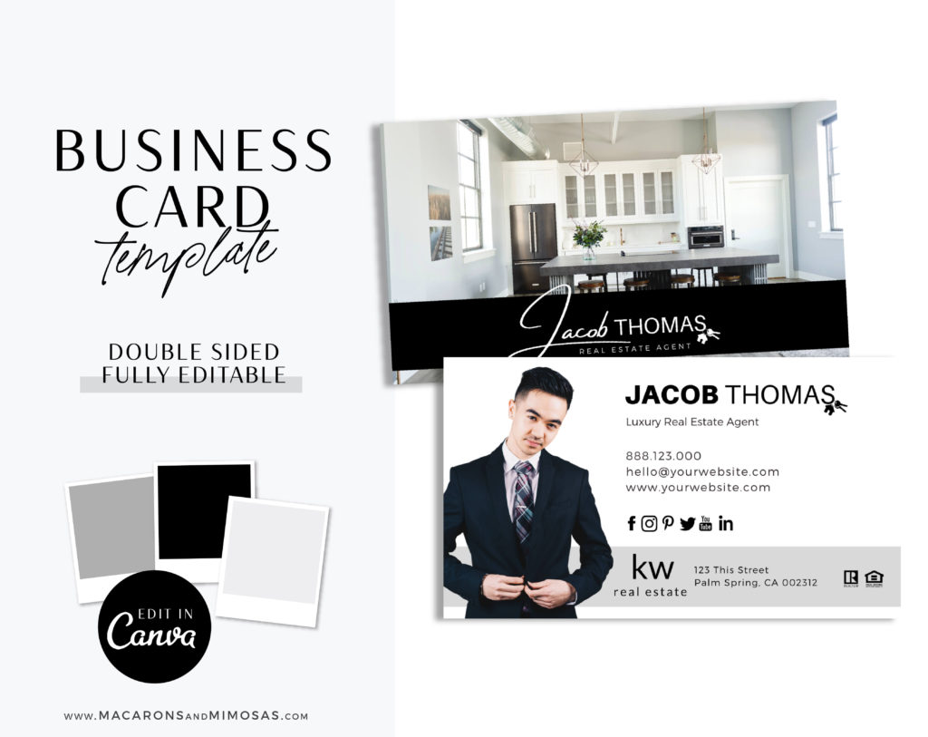 Real Estate Agent Cards • Macarons and Mimosas
