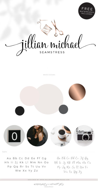 Jillian Michael Logo Design • Macarons and Mimosas