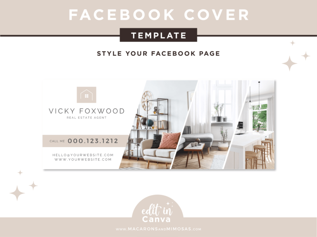 Real Estate Facebook Cover • Macarons and Mimosas