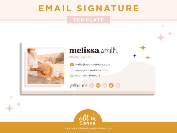 Pretty Email Signature Template • Macarons and Mimosas